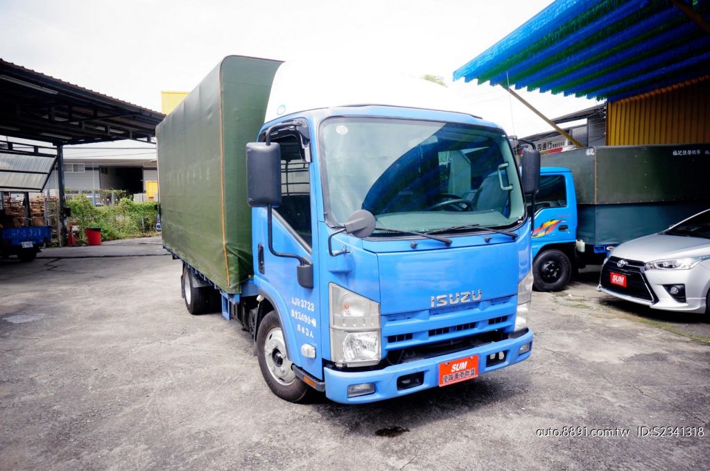Isuzu/五十鈴 Elf-★阿督嚴選 創業首選★ 稀有超長軸14尺半 蓬式 日本原裝引擎150P超大馬力、